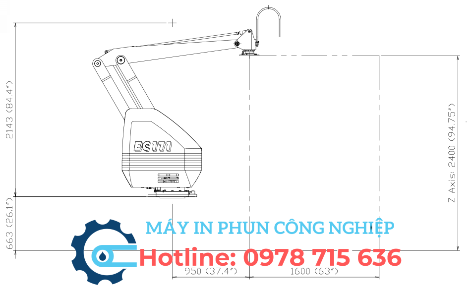 Cánh Tay Robot Fuji ACE EC 171 * Máy In Phun Công Nghiệp